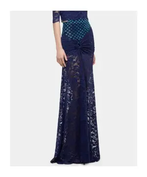 Rabanne Trompe-l'œil-effect Lace Maxi Skirt