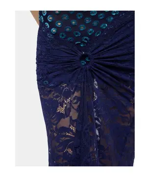 Rabanne Trompe-l'œil-effect Lace Maxi Skirt