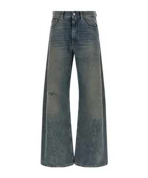 MAISON MARGIELA Distressed Wide Leg Jeans