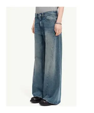MAISON MARGIELA Distressed Wide Leg Jeans