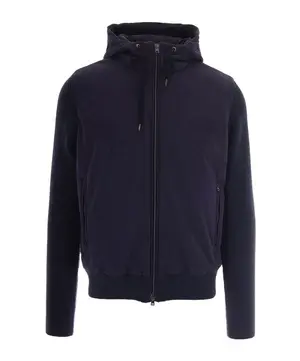 Herno Drawstring Hoodie - Navy Blue