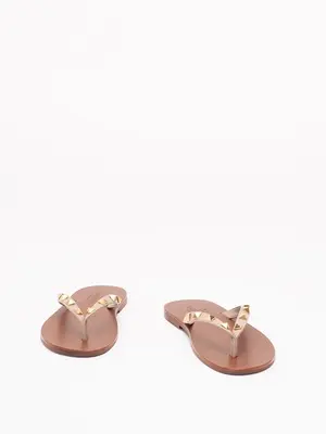 Valentino Garavani Round-toe Flat Sandals