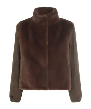 Herno Faux Fur Panel Jacket - Green