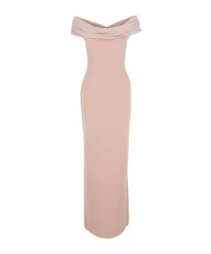 Solace Adele Draped Maxi Dress - Pale Pink