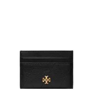 Tory Burch Charlie Quilted Card Case - Black