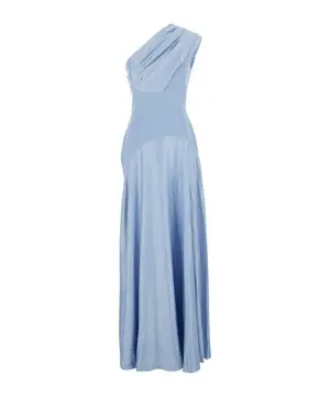 Solace Gabriela One-shoulder Maxi Dress - Light Blue