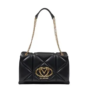 Moschino Flap Shoulder Bag - Black