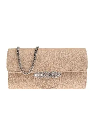 JIMMY CHOO Flap Shoulder Bag - Macaronsilver