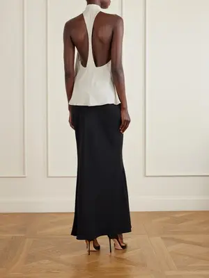 TOM FORD Halter Neck Sleeveless Top With Bow Detail - White