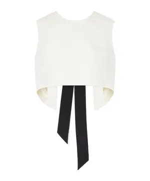 LANVIN Short Top With Bow Decoration