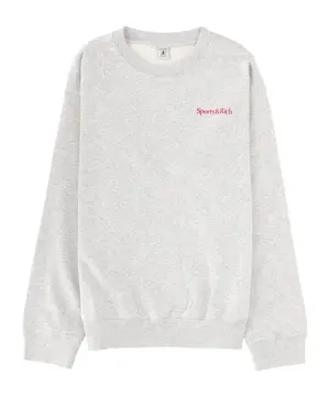 SPORTY  RICH Sweatshirt With Logo And Print - Heather Ash