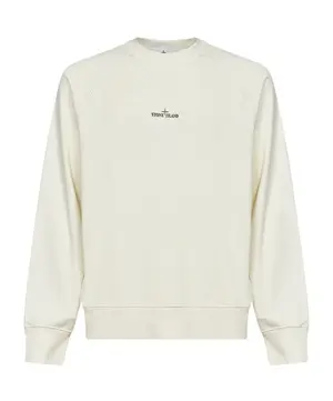 Stone Island Crew Neck Sweatshirt - Ivory