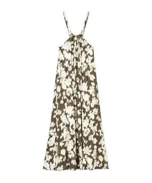 Emporio Armani Halter-neck Printed Beach Dress