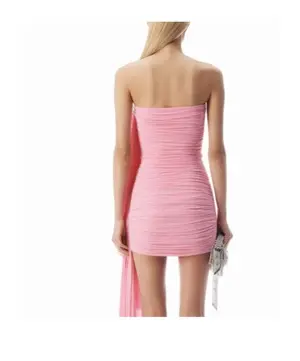 Alexander Wang Asymmetric Ruched Strapless Mini Dress