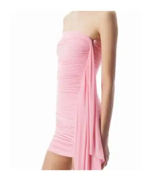 Alexander Wang Asymmetric Ruched Strapless Mini Dress