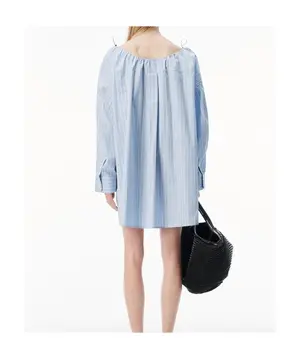 Alexander Wang Bungee Scoop Neck Mini Shirt Dress