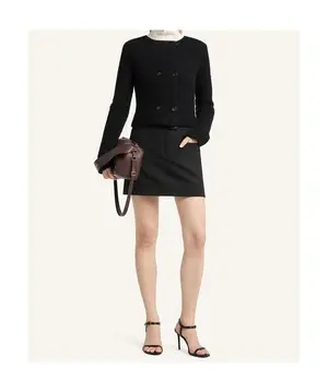 COURREGES Bouclette Knit Double Breasted Jacket