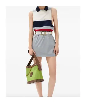 Versace Striped Cotton-jersey Mini Dress