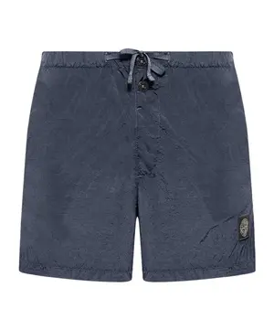 Stone Island Elastic-waist Swim Trunks - Black