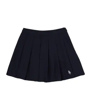 SPORTY  RICH Sporty & Rich Pleated Midi Skirt - Deep Navy