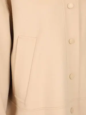 Max Mara Cropped Hooded Coat With Press-stud Fastening - Sand