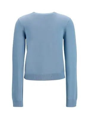 GANNI Argyle Buttoned Cardigan - Blue