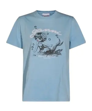 GANNI Mermaid-print T-shirt