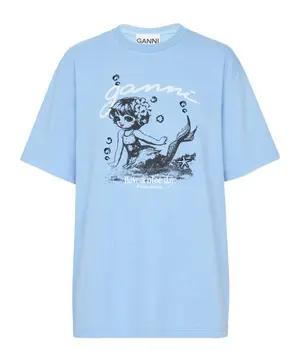GANNI Mermaid Crewneck T-shirt