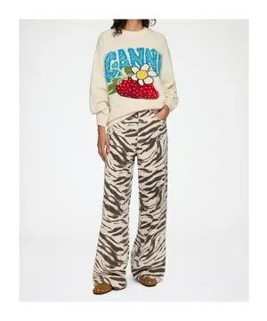 GANNI Oversized Jumper With Strawberry