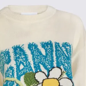 GANNI Strawberry Print Oversized Jumper