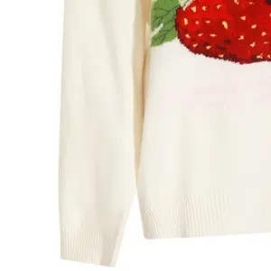 GANNI Strawberry Print Oversized Jumper