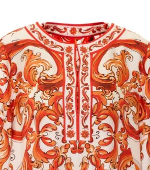 Dolce & Gabbana Majolica-printed Twill Kaftan Dress