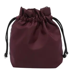 GANNI Logo Drawstring Clutch Bag - Brown