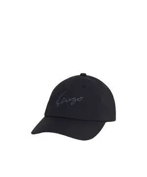 Kenzo Signature' Embroidered Cap - Black