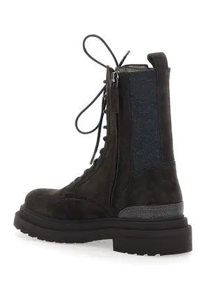 Brunello Cucinelli Lace-up Combat Boots