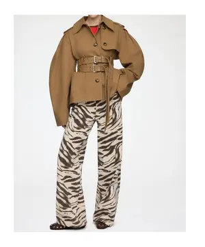 GANNI Jacket In Beige Canvas