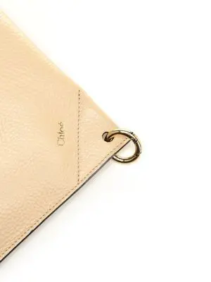 Chloé Spin Zip Wristlet Bag - Beige