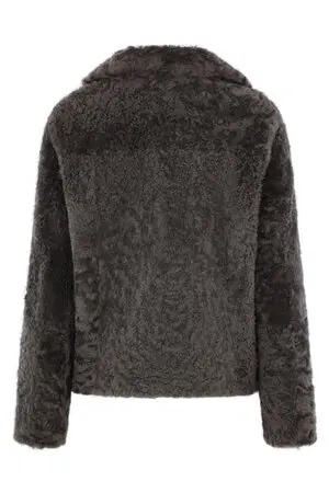 Brunello Cucinelli Double-breasted Shearling Coat - Black