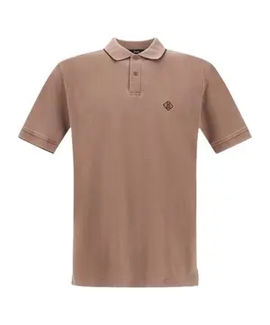 Herno Short-sleeved Polo Shirt - Brown