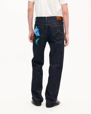 Kenzo Tulip Straight Fit Jeans In Japanese Denim