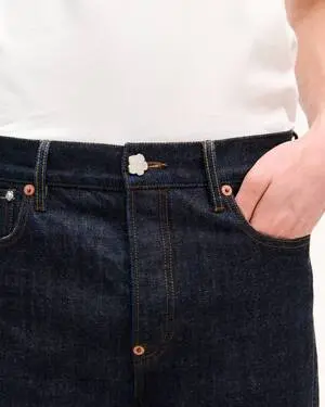 Kenzo Tulip Straight Fit Jeans In Japanese Denim