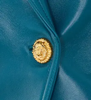 Balmain Six-button Leather Blazer