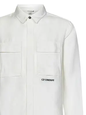 C.P. COMPANY Logo-embroidered Straight Hem Shirt