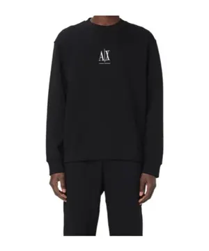 Armani Exchange Logo-embroidered Sweatshirt - Black