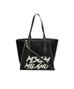 MSGM Top Handle Logo Bag - Black