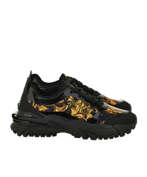 Versace Baroque-print Trainers - Black
