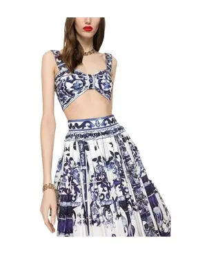 Dolce & Gabbana Graphic-print Cropped Top