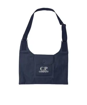 C.P. COMPANY Logo-print Shoulder Bag - Blue