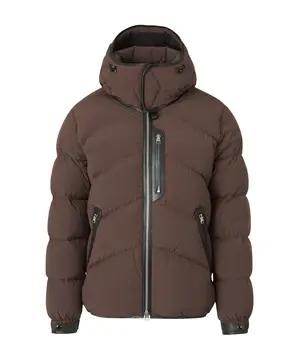 TOM FORD Down Jacket With Removable Hood - Chocolate