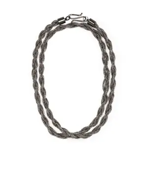 Fabiana Filippi Braided Effect Necklace - Gray